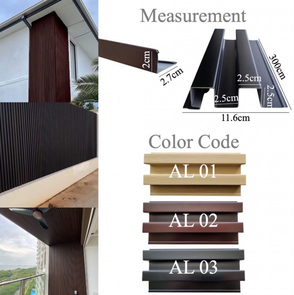 [AL03-Black] Aluminium Fluted Wall Panel - Ecotecture Pte Ltd