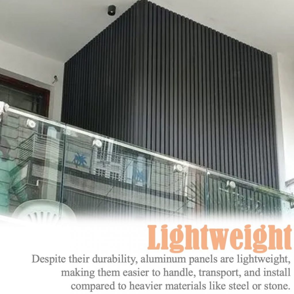 [AL03-Black] Aluminium Fluted Wall Panel - Ecotecture Pte Ltd